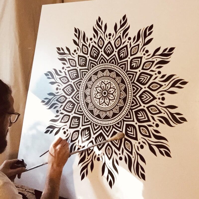 Mandala Surf Board - Seven Spheres Creations